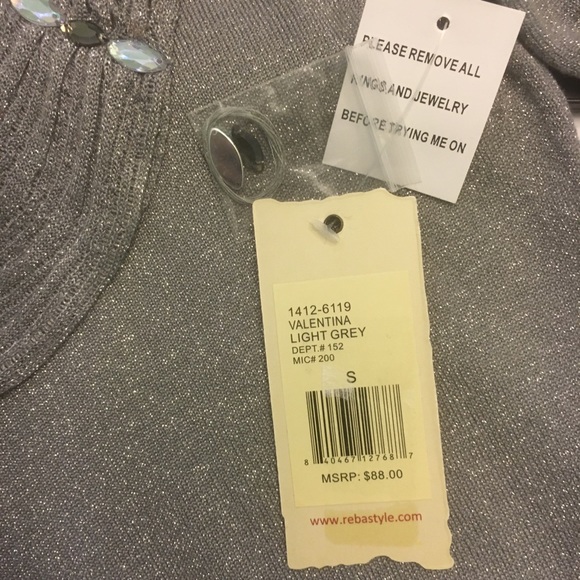Reba | Sweaters | Reba Brand S Valentina Sweater Light Grey Nwt | Poshmark